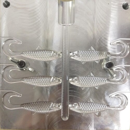 6921-55 LureCraft 1 3/4" & 2" Hammer Head Curly Tail Minnow Alum ...