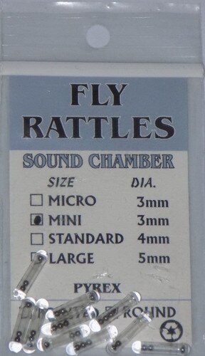 F3005 3mm - 5mm Pyrex Glass Fly Rattles